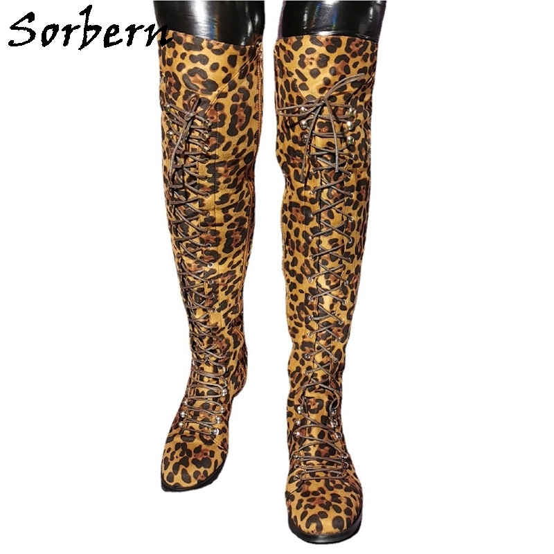 Pink Winter Knee High Boots Women High Heels Ladies Shoes Custom Colors