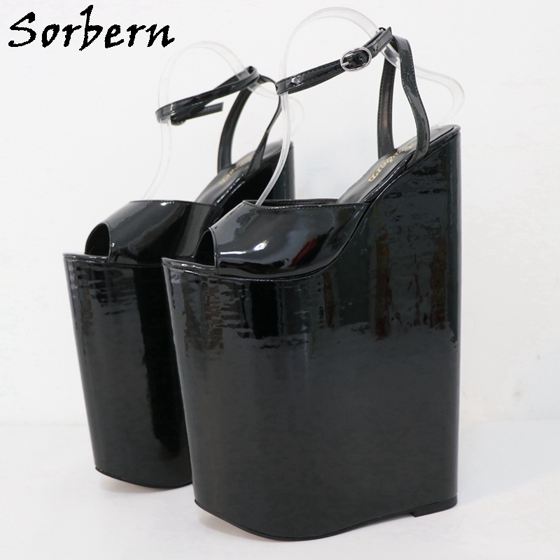 Sorbern 30cm Metal Heels Women Pumps Shoes Drag Queen Invisible ...