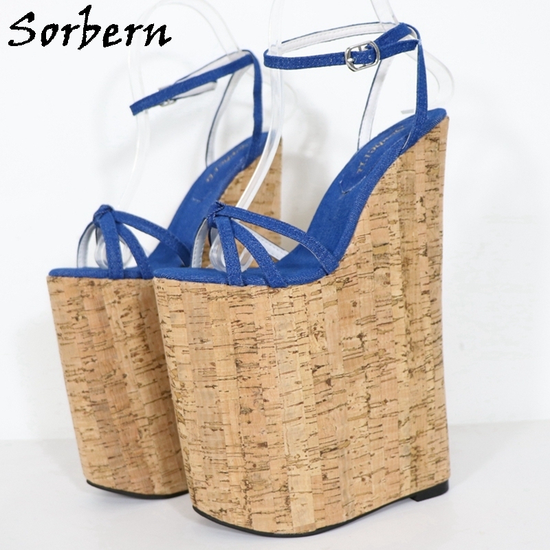 Sorbern Custom Women Boot Unisex Drag Queen Shoes 20cm Block High Heels ...