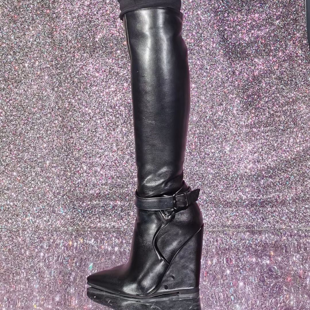 30CM Extreme High Heel Metal Heels Platform Boots