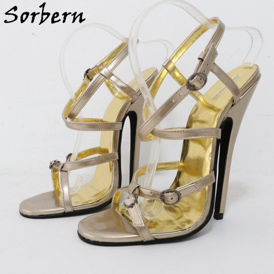 Sorbern Long Pointy Toes Women Pumps Big Size Stilettos High Heels