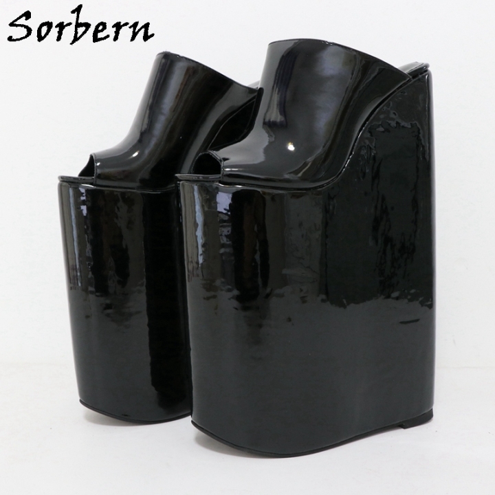 Sorbern Custom Women Boot Unisex Drag Queen Shoes 20cm Block High Heels ...
