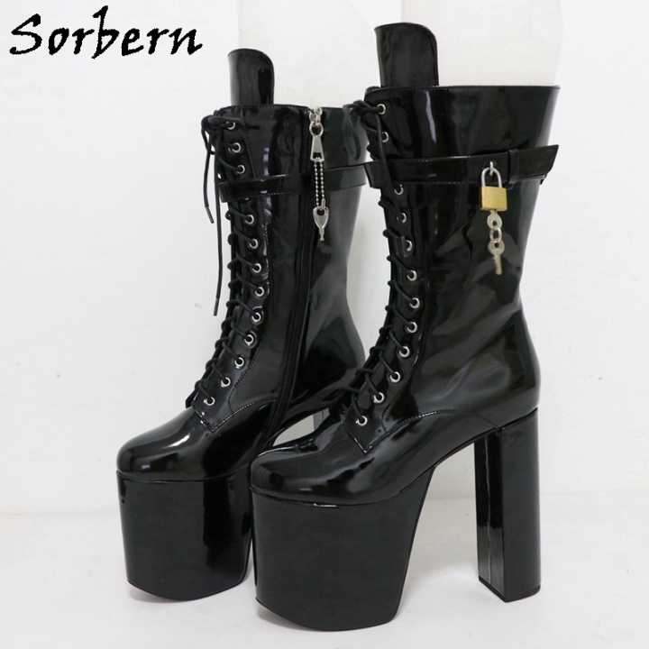 New 30CM Super High Metal Thin Heel Platform Women Pump Shoes