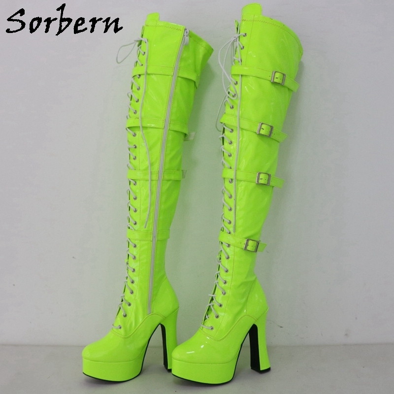 Sorbern Custom Cowboy Boots | Pointed Toe Block Heel Unisex Knee High