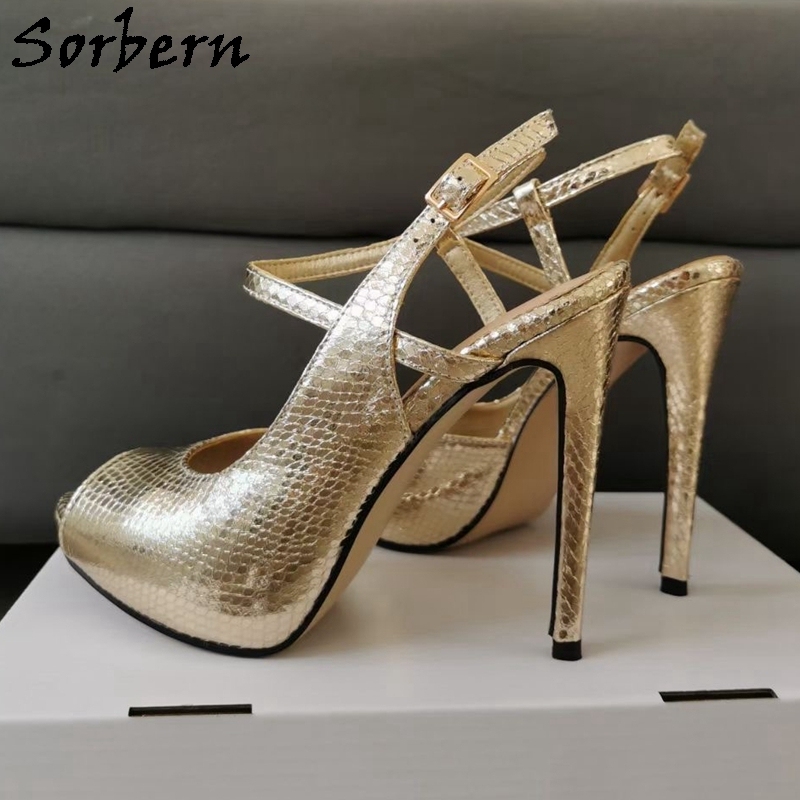 Sorbern 40Cm Block High Heel Sandals Thick Platform Summer Shoes Diy ...