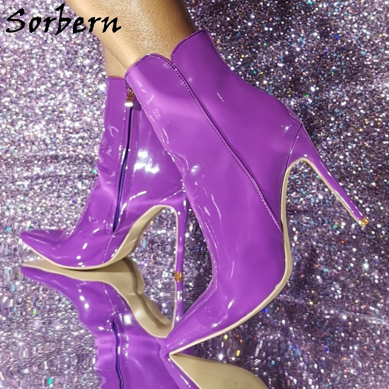 Sorbern 22cm Crotch Thigh High Boots Unisex Wedges High Heels Platform ...