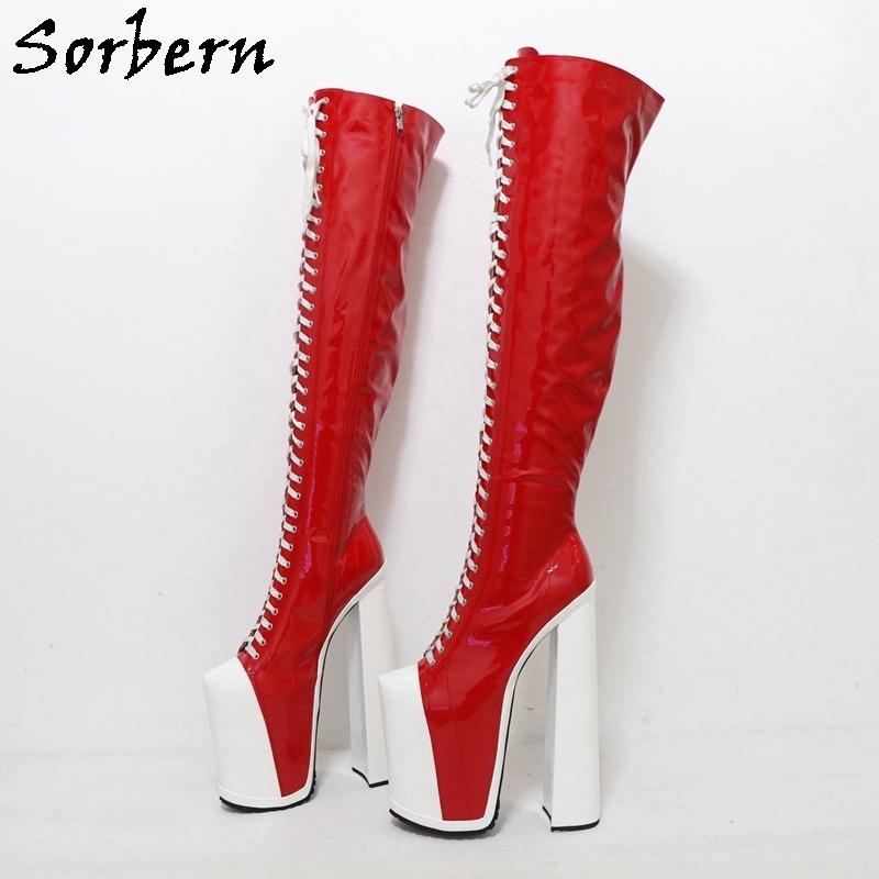 Sorbern Custom Knee High Boots Women Lockable Zipper Winter Unisex ...