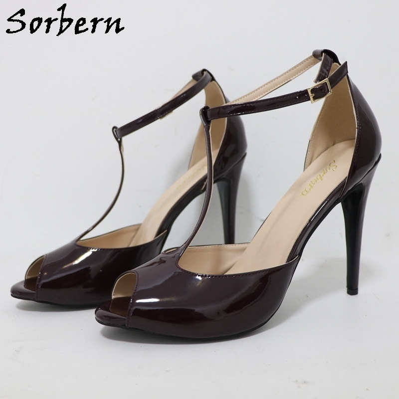 Sorbern 12Cm High Heel Stilettos Women Pump Pointed Toe Lace Up Pointed ...