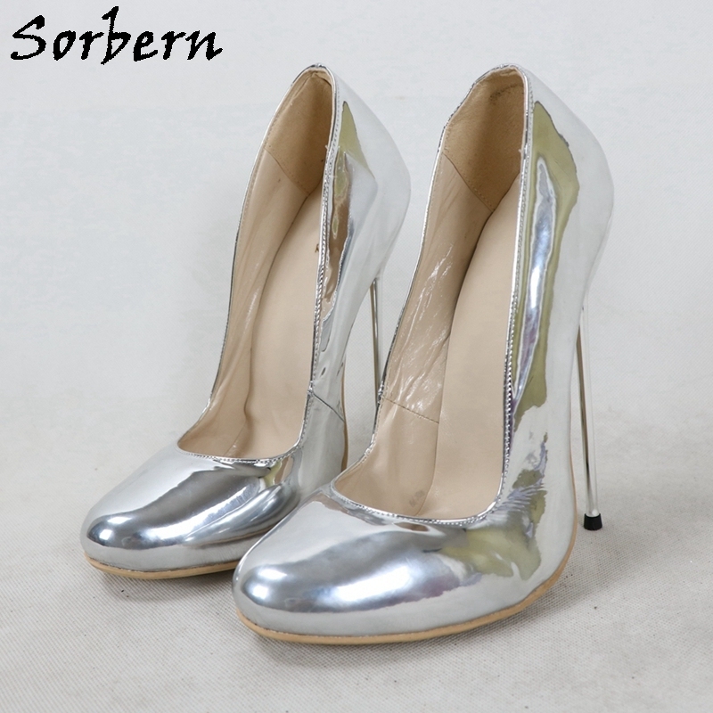 Sorbern 12Cm High Heel Stilettos Women Pump Pointed Toe Lace Up Pointed ...