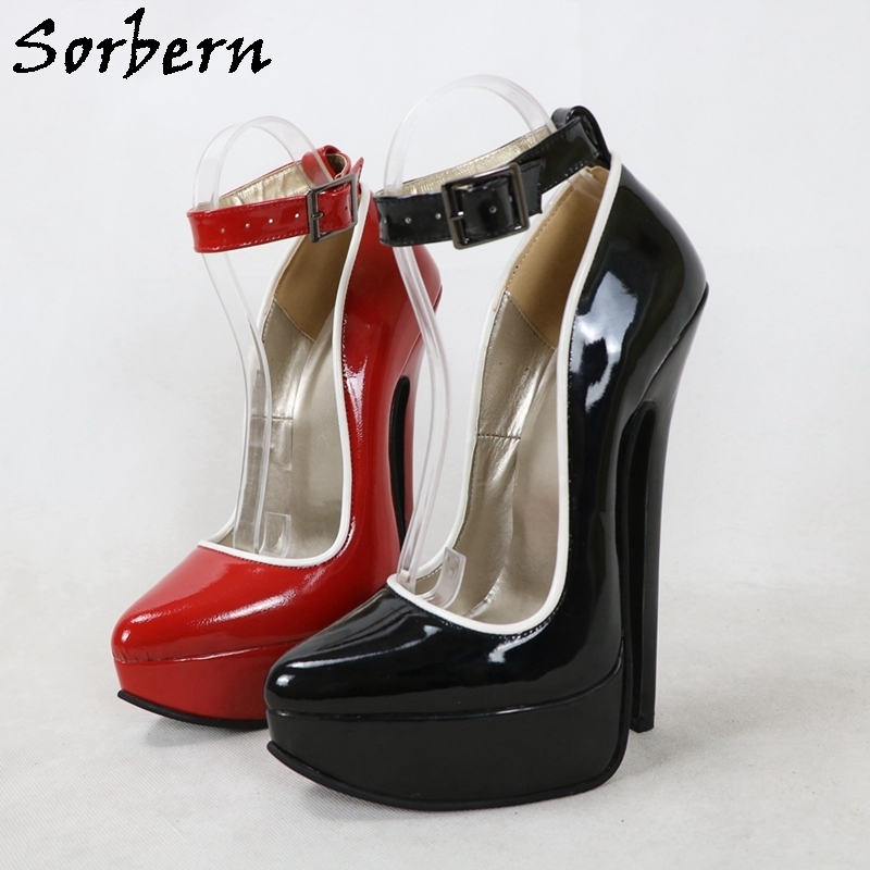 Sorbern 12Cm High Heel Stilettos Women Pump Pointed Toe Lace Up Pointed ...