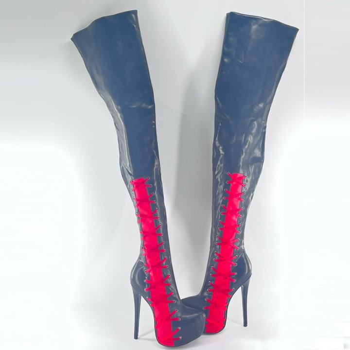 Sorbern Custom Crotch Thigh High Boots - Block Heels Women