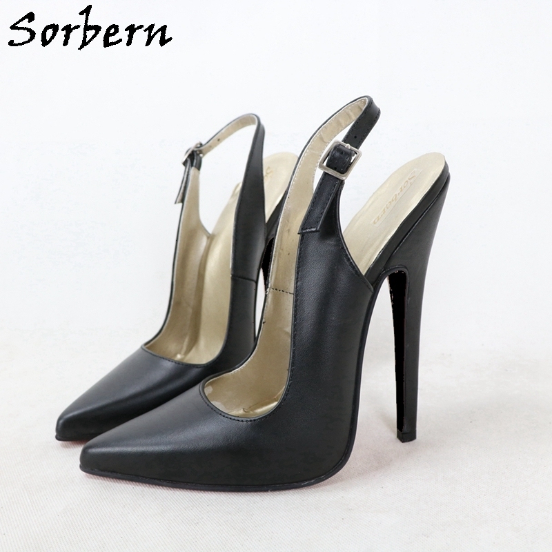 Sorbern Club Pumps Women Pumps Shoes Pointed Toe Slip On 14CM 16CM