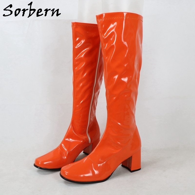 Sorbern Custom Crotch Thigh High Boots - Block Heels Women
