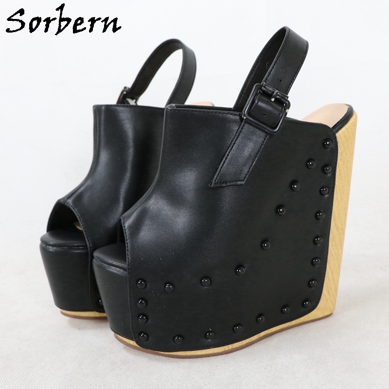 Sorbern Fashion Genuine Leather Lace Up Women Pump High Heels 14Cm ...