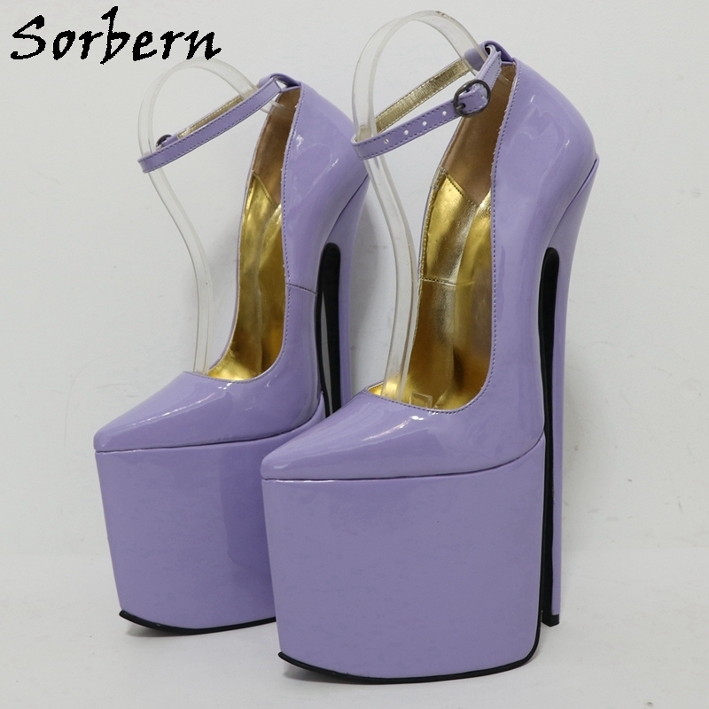 Sorbern Fashion Genuine Leather Lace Up Women Pump High Heels 14Cm ...