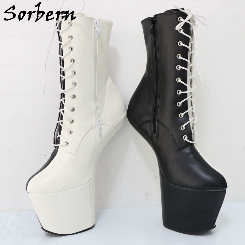 Sorbern Heelless Heel Shoes Boots