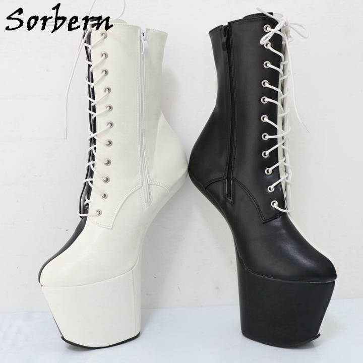 Sorbern Heelless Heel Shoes Boots