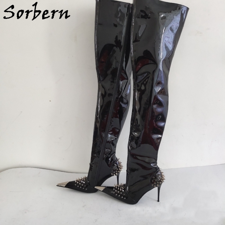 Sorbern Custom Body Suit Boots Unisex Crotch Thigh High Platform High ...