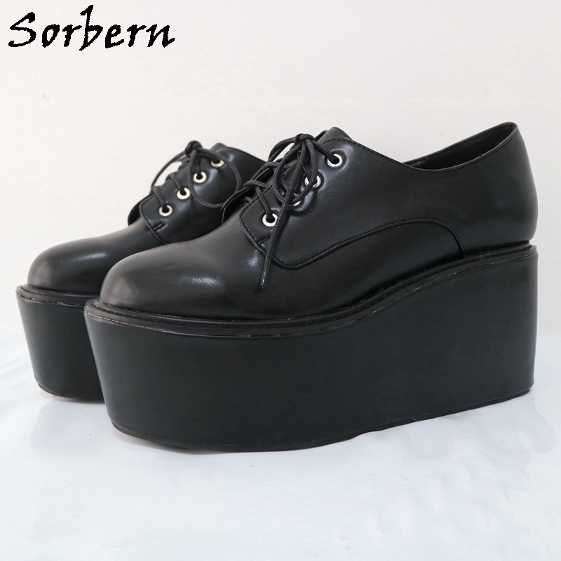 White Chunky Heels Round Toe Women Pump Shoes Custom-made