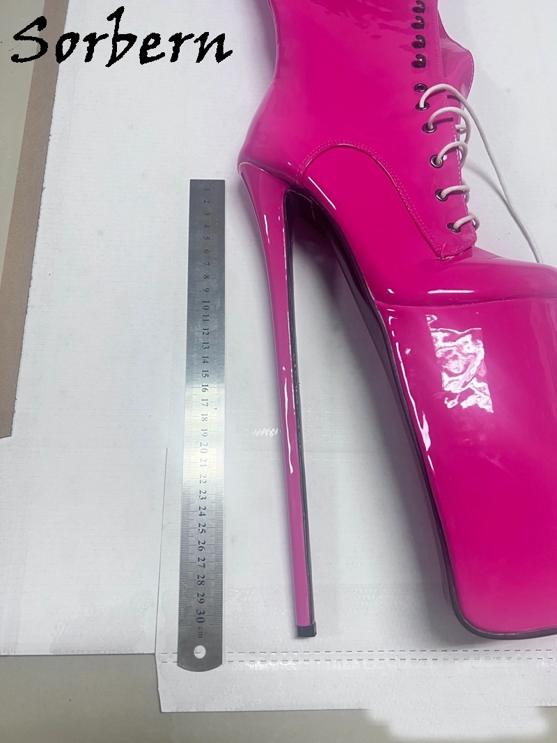Sorbern Artful High Heeled Shoes Ballet Pump Ribbon Lace Up Mary Janes ...