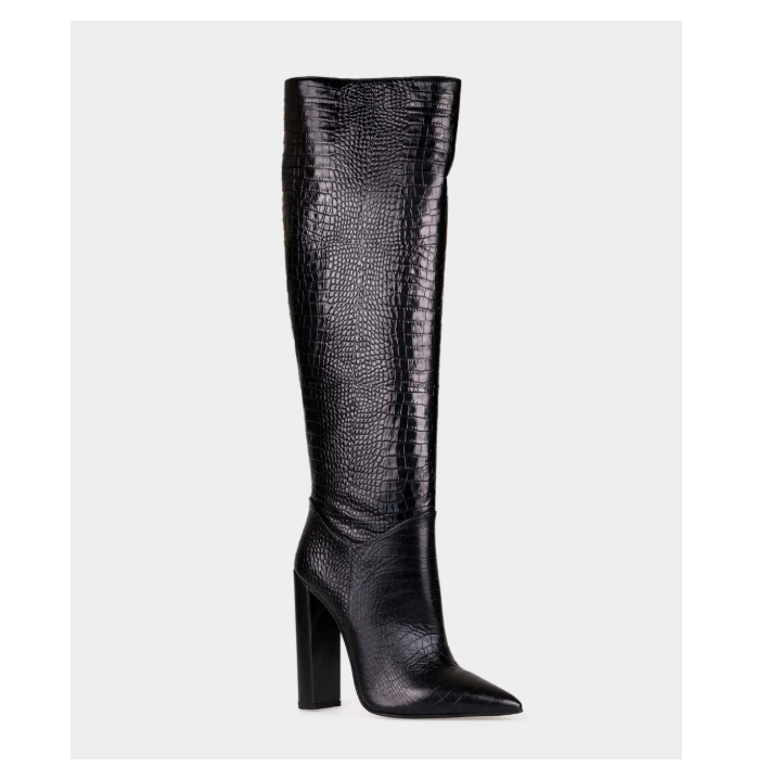 Sorbern 25Cm Block High Heel Knee High Boots Drag Queen Footwear High ...