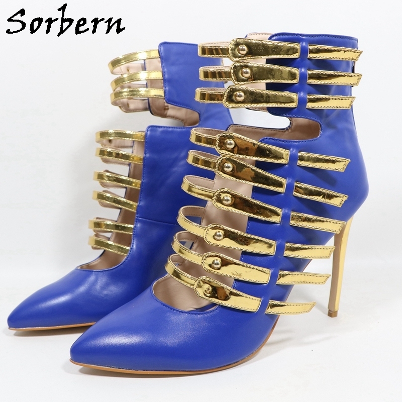 Sorbern 25Cm Block High Heel Knee High Boots Drag Queen Footwear High ...