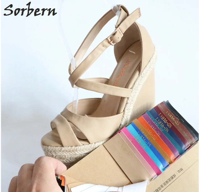 Sorbern 25Cm Block High Heel Knee High Boots Drag Queen Footwear High ...