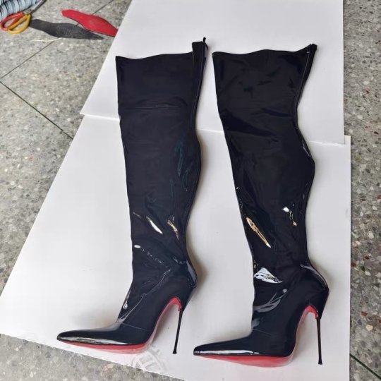 Sorbern 20cm Slim Wedge Heels - Mid Thigh High Over Knee Boots