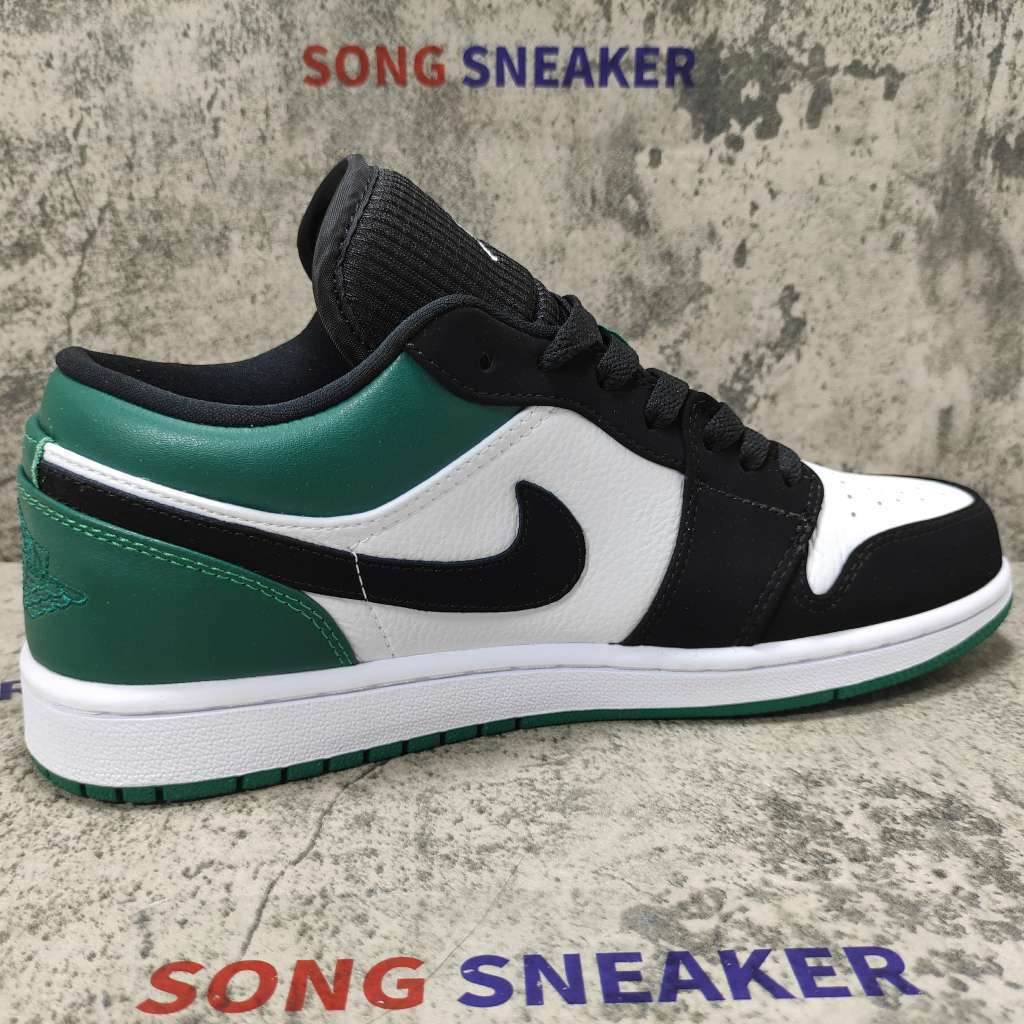 Jordan 1 Low White Black Mystic Green - SongSneaker