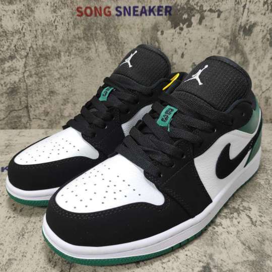 Jordan 1 Low White Black Mystic Green - SongSneaker