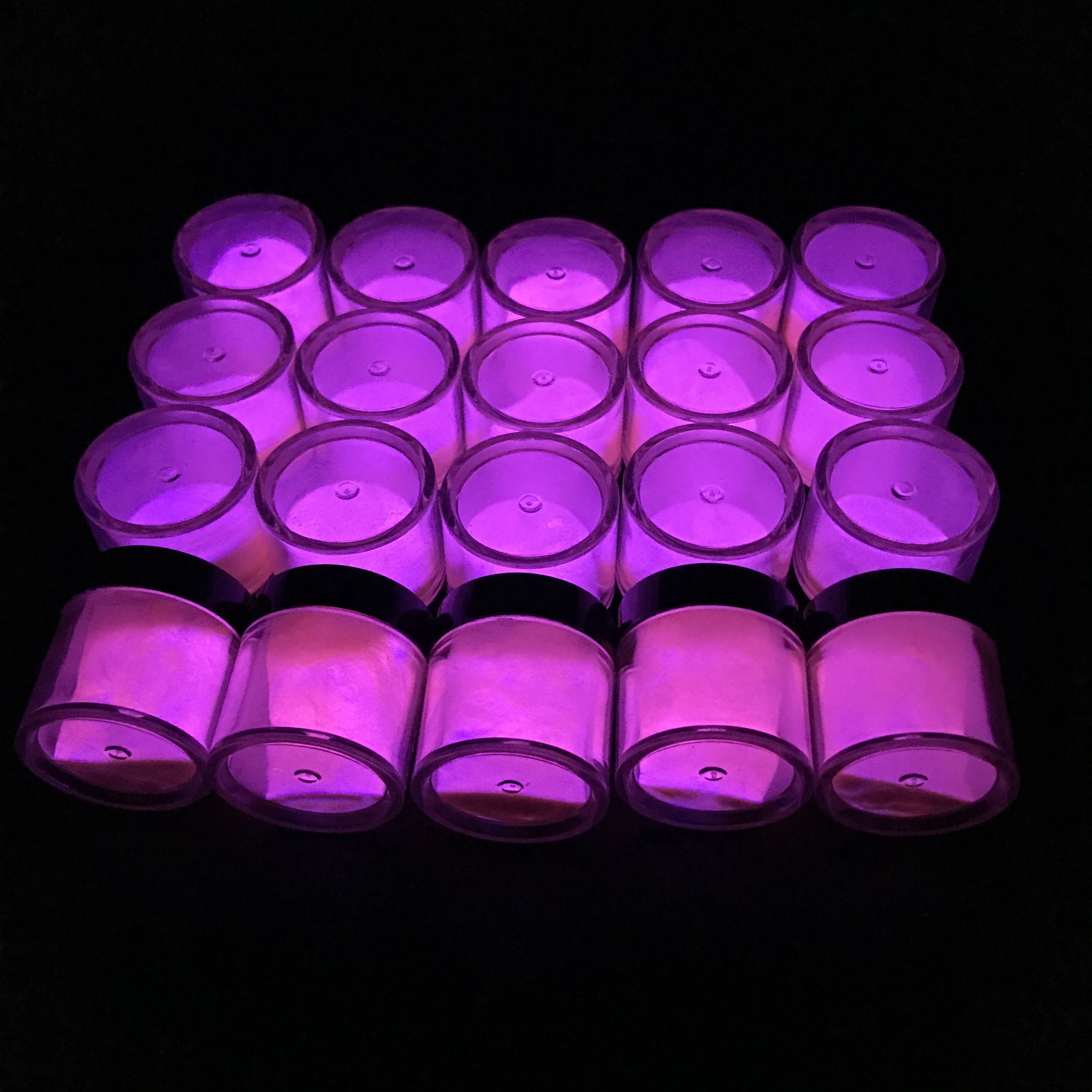 GL08 glow pigment pink red glow in the dark 10 grams in one jar