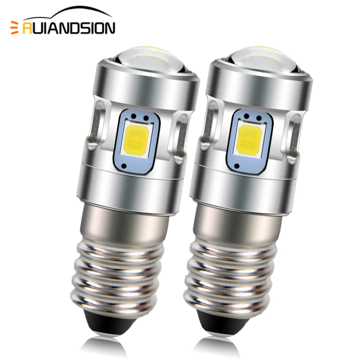 2pcs E10 1447 LED Flashlight Bulb Lamp 3V 4.5V 6V Led Bulb Replacement ...