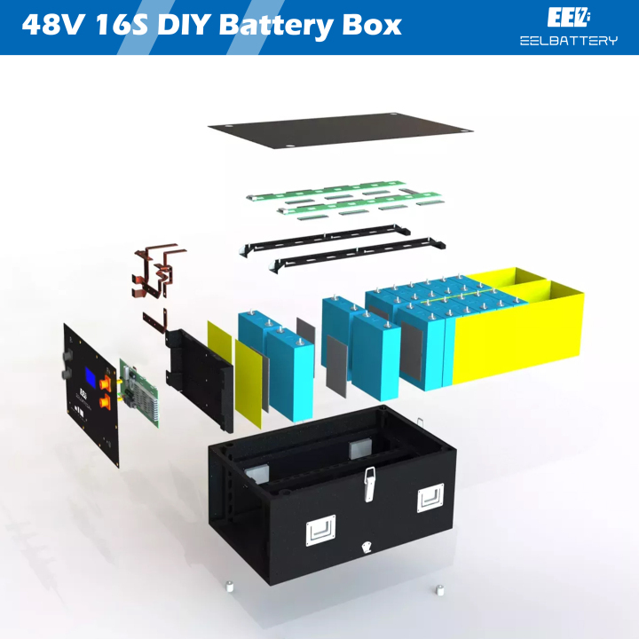 EEL 48V 16S Server Rack DIY Unit BOX Built-in Smart BMS Stackable Type ...
