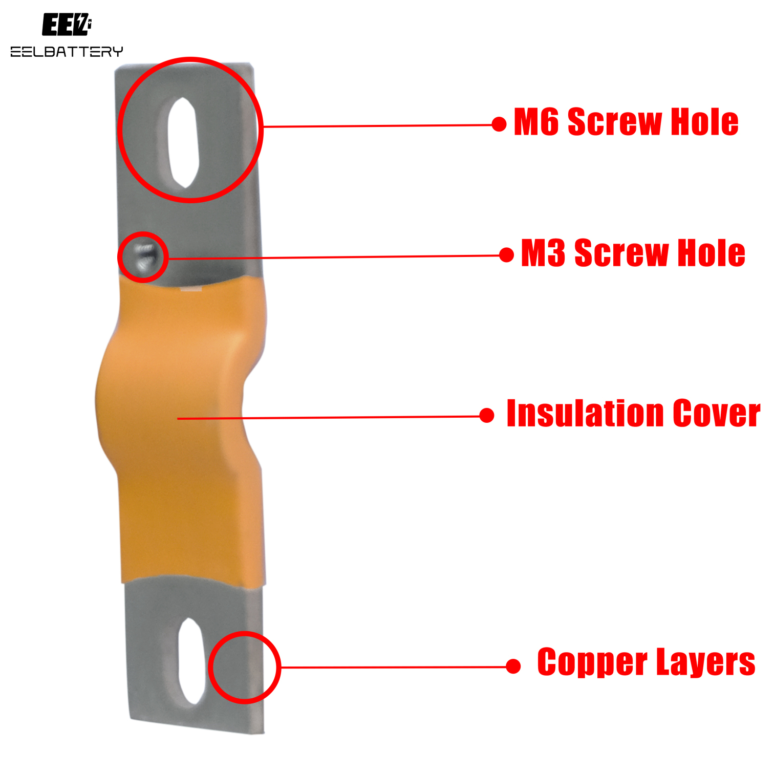 Special Flexible Battery Bus Bar with M3 hole for Lithium Battery ...