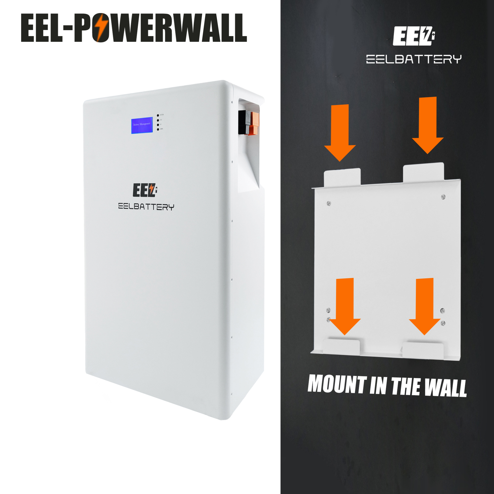 EEL 48V Power Wall Battery Pack 16kwh with 200A Bluetooth BMS Wall ...