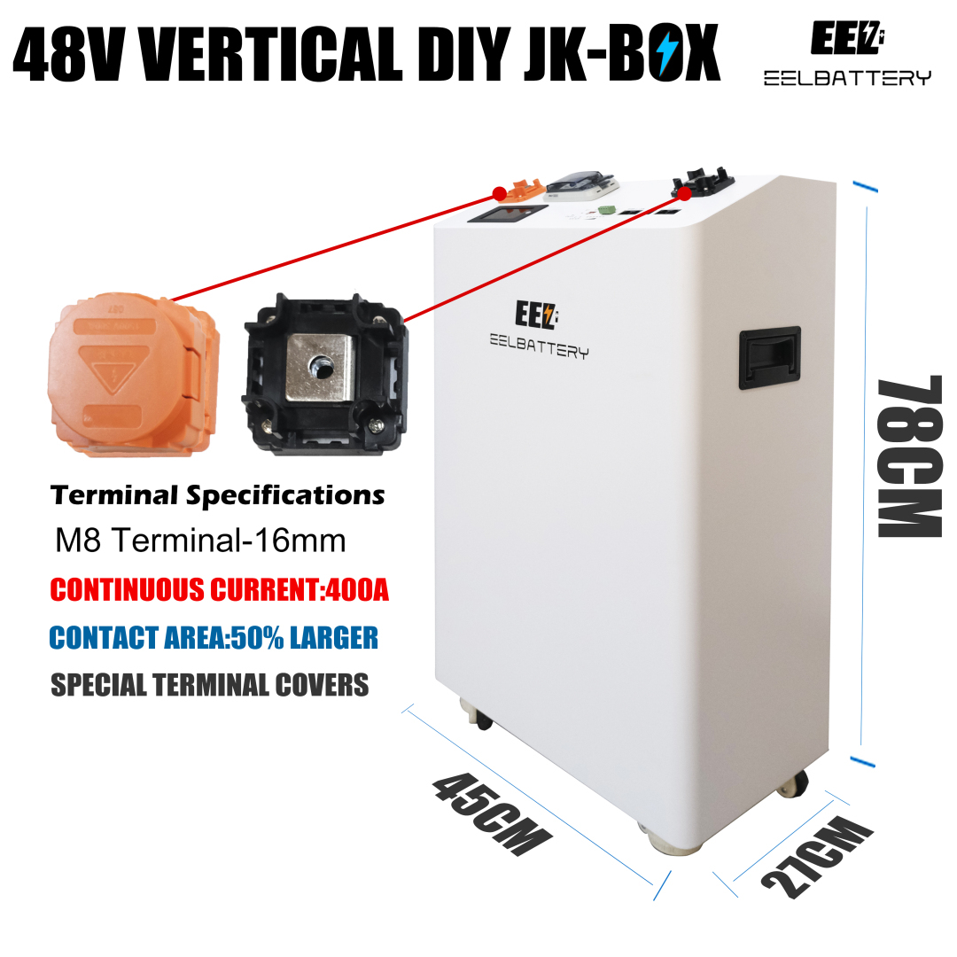 EEL 48V Vertical DIY Battery Box Built-in JK BMS Inverter 2A Balance ...