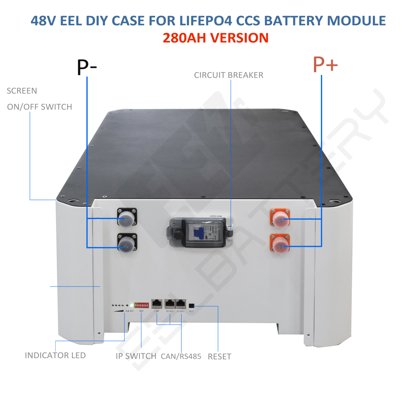 48V CCS Module Battery Rack DIY Unit Case Built-in Bluetooth BMS ESS ...