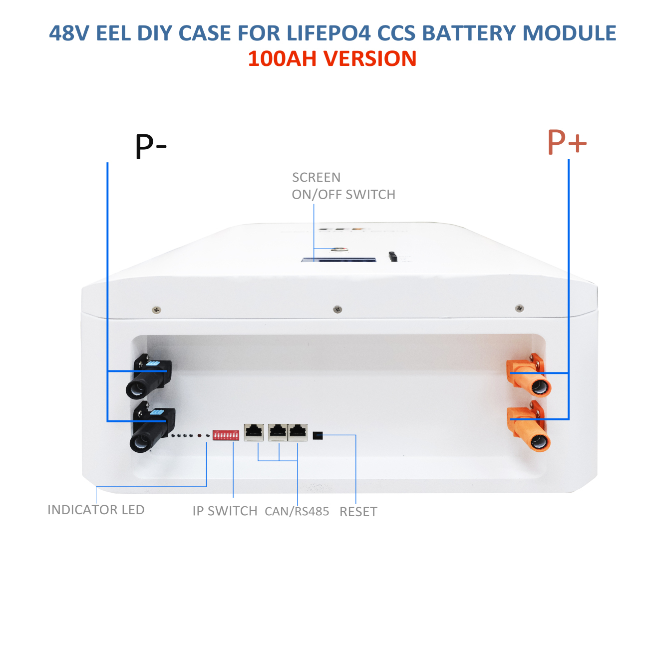 48V CCS Module Battery Rack DIY Unit Case Built-in Bluetooth BMS ESS ...