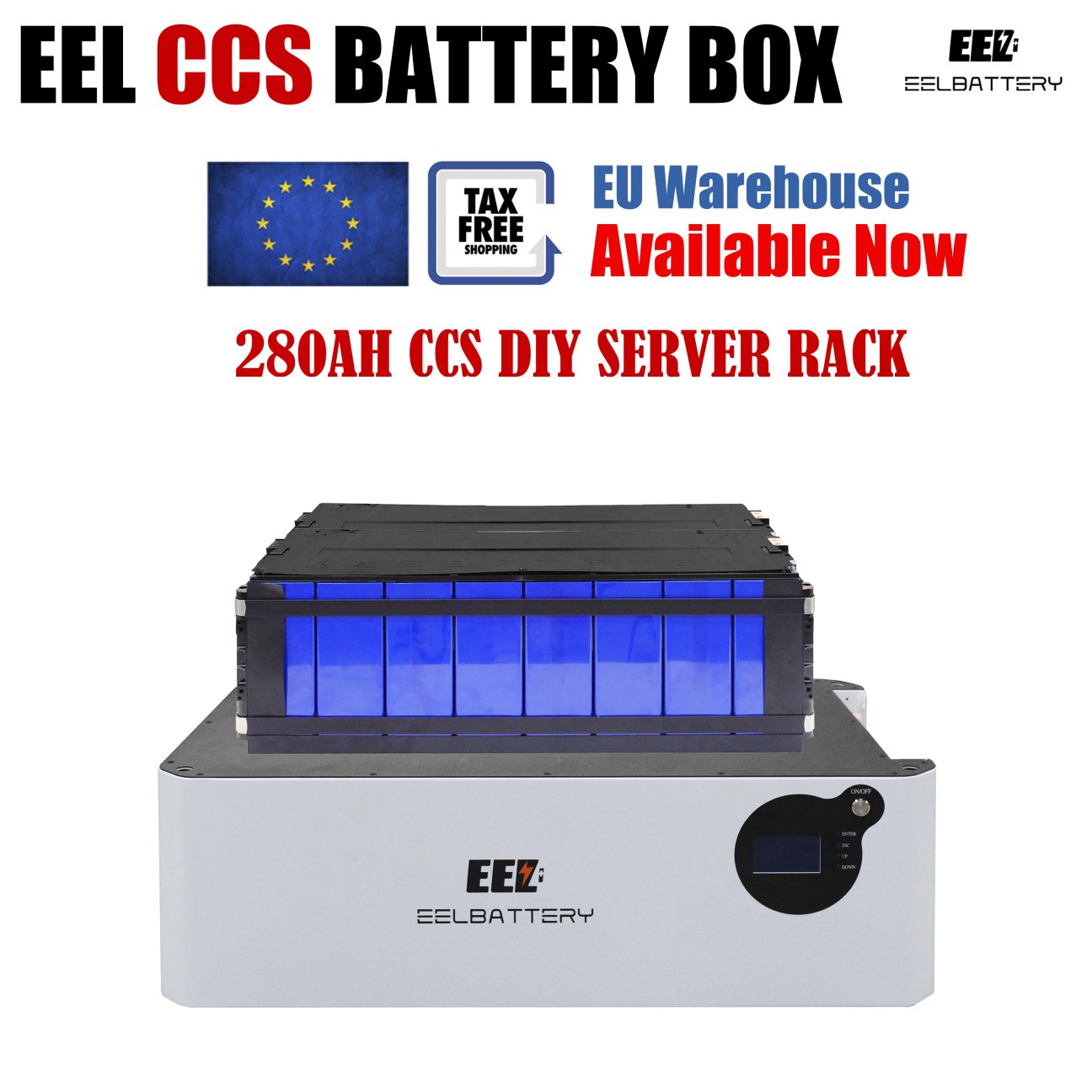 EEL 48V Vertical DIY Battery Box Built-in JK BMS Inverter 2A Balance ...