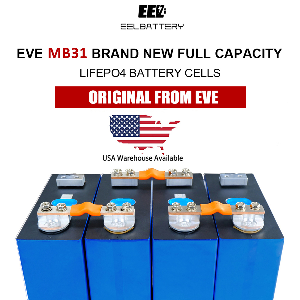 3.2V EVE MB31 Original Grade A 330Ah with New Terminal Studs LiFePO4 Cells Full Capacity for ...