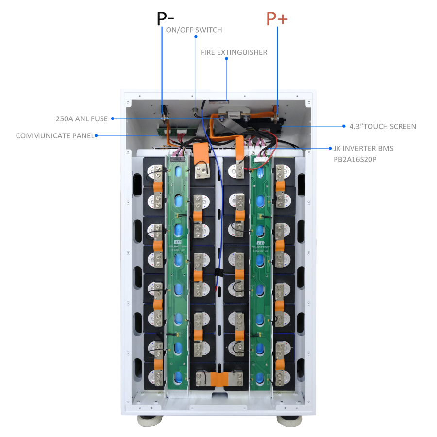 EEL 48V Vertical DIY Battery Box Built-in JK BMS Inverter 2A Balance ...