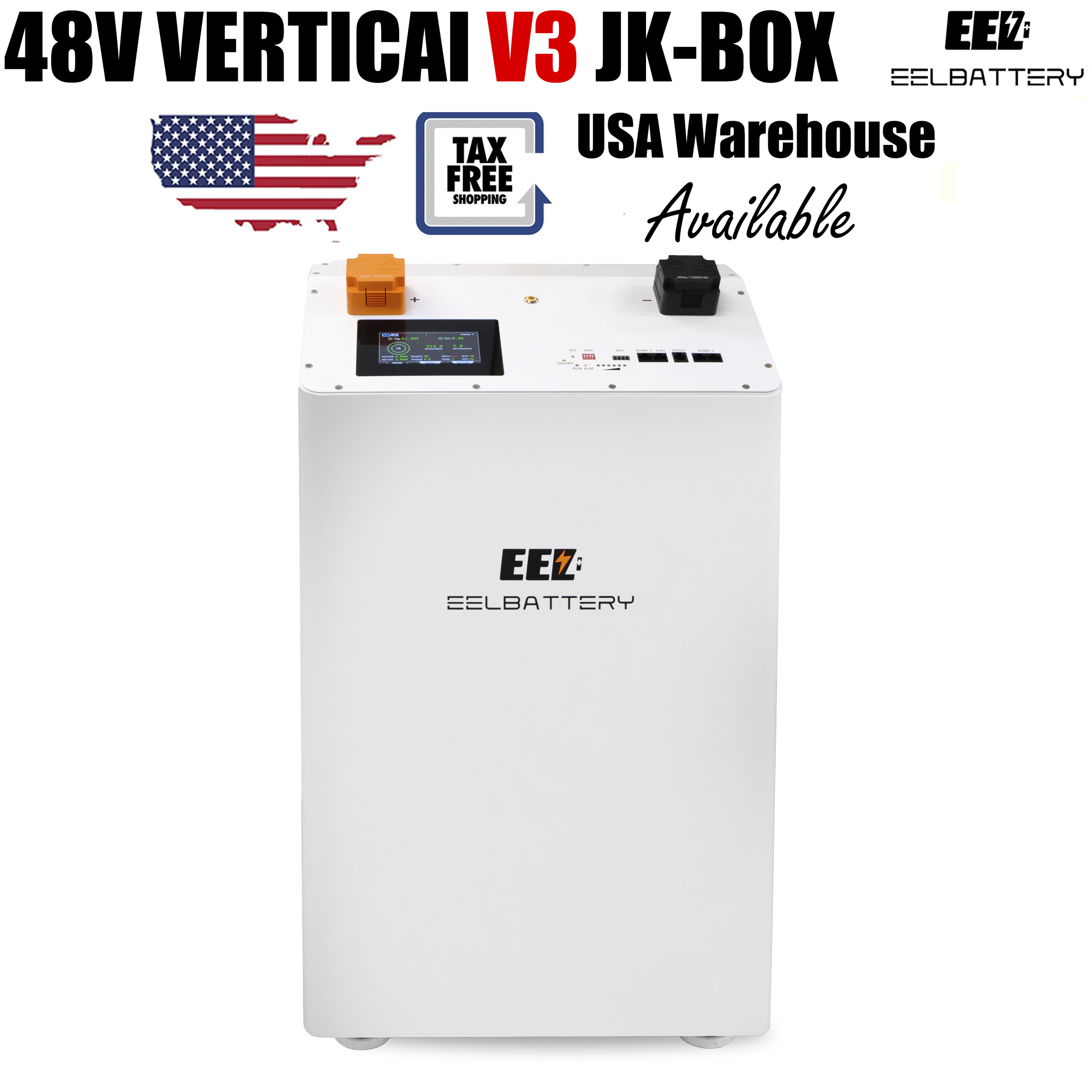 EEL 48V Vertical V3 DIY Battery Box Built-in JK V19 BMS 2A Active ...
