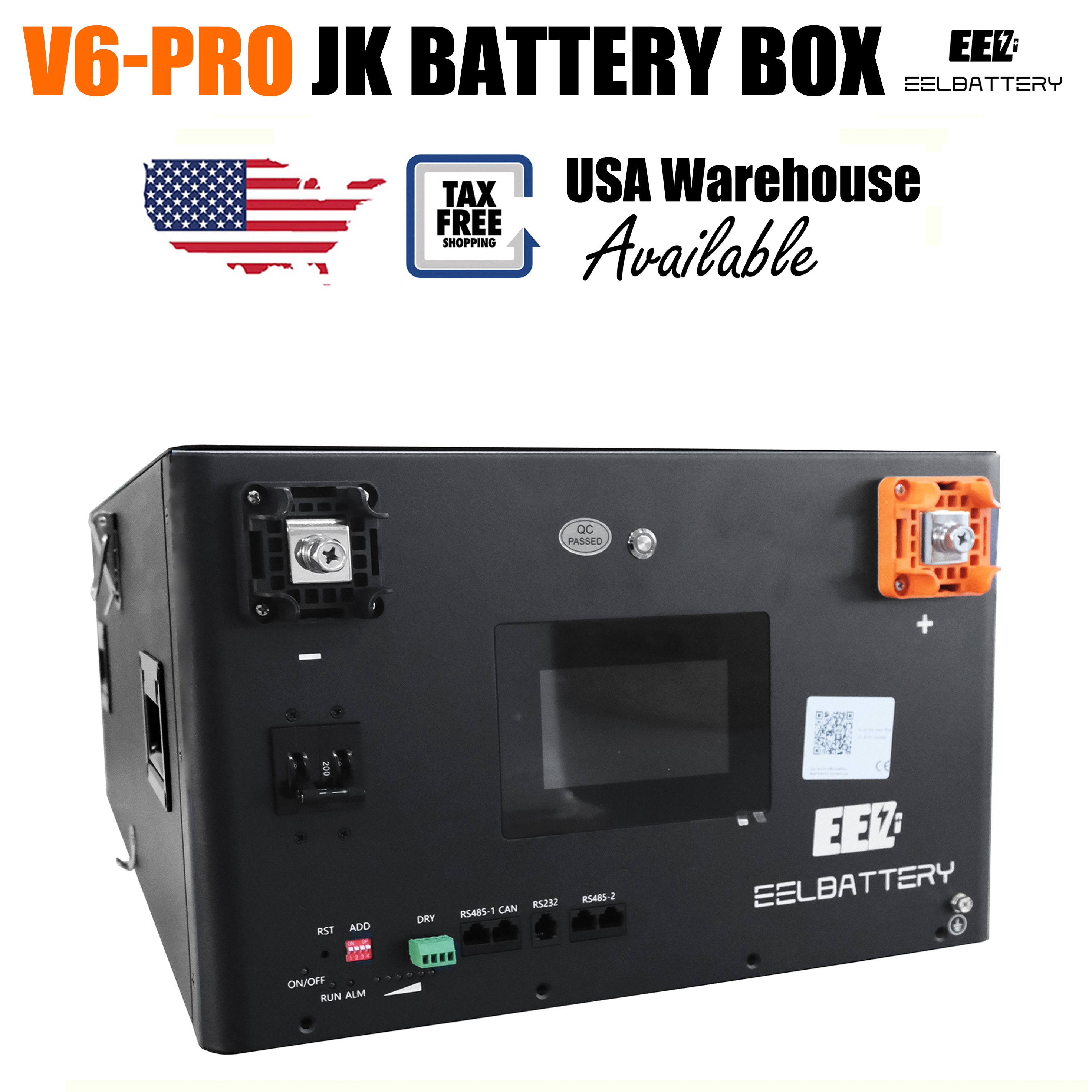 EEL 48V 16S V6-Pro JK LiFePO4 DIY BOX Built-in Smart JK BMS stackable ...