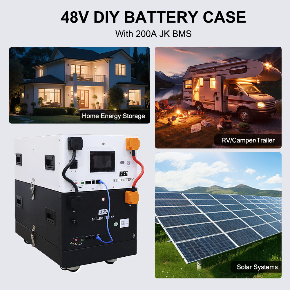 EEL 48V 16S V6-Pro JK LiFePO4 DIY BOX Built-in Smart JK BMS stackable ...