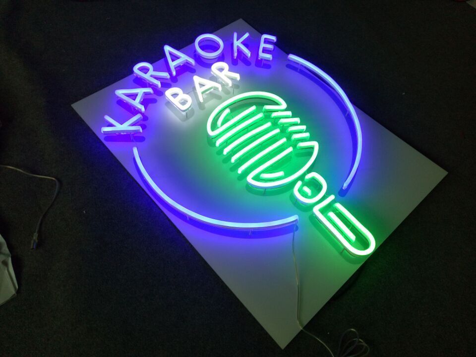 Battery Operated LED Flex Neon Sign for Bar Advertising Decoration