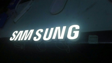 Samsung Shop Lit Logo White Color Painted Plastic Frame Frontlit Sign