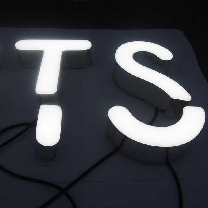 Shop Outdoor Lit Logo Color Painted Stainless Steel Front-lit Sign