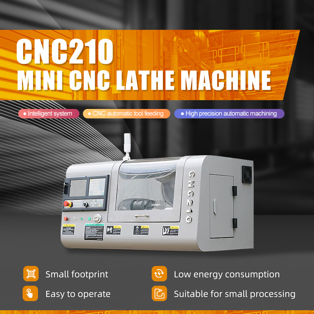 CNC210 Mini CNC Lathe Machine, Suitable for Small Processing