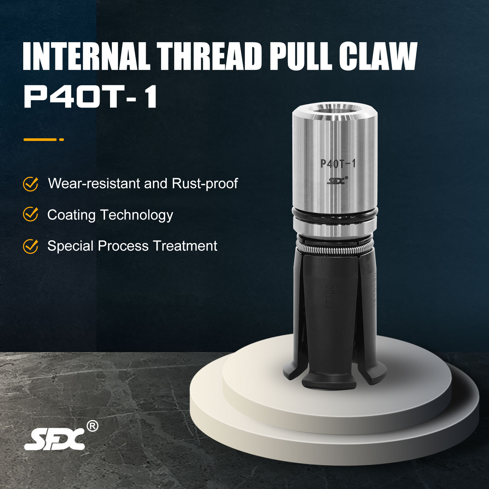 P40T-1 Internal Thread Pull Claw Alloy Steel Four-petal Claw