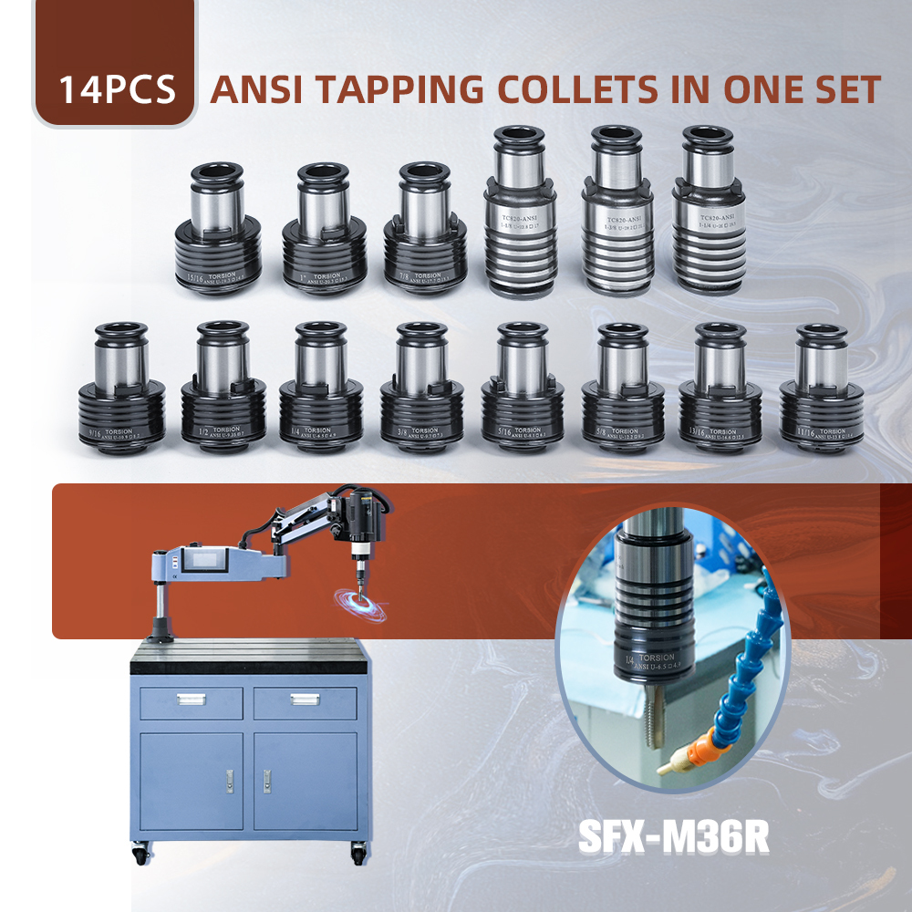 TC820 ANSI Chucks for SFX-M36R Electric Tapping Machine